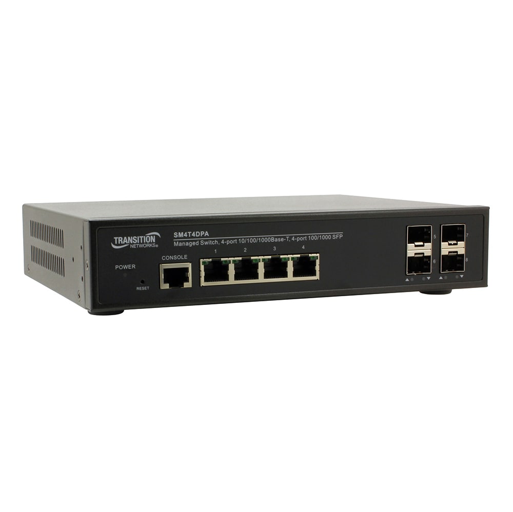 Transition Networks SM4T4DPA Enterprise Network Switch - Sol Distribution