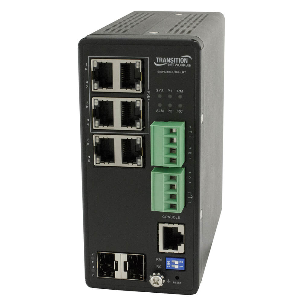 Transition Networks SISPM1040-362-LRT Hardened Network Switch - Sol ...